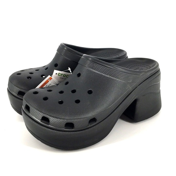 CROCS | Shoes | Crocs Siren Clog Highheeled Stylish Black Unisex ...